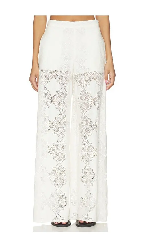 Misa Ravi Lace Wide-leg Trousers