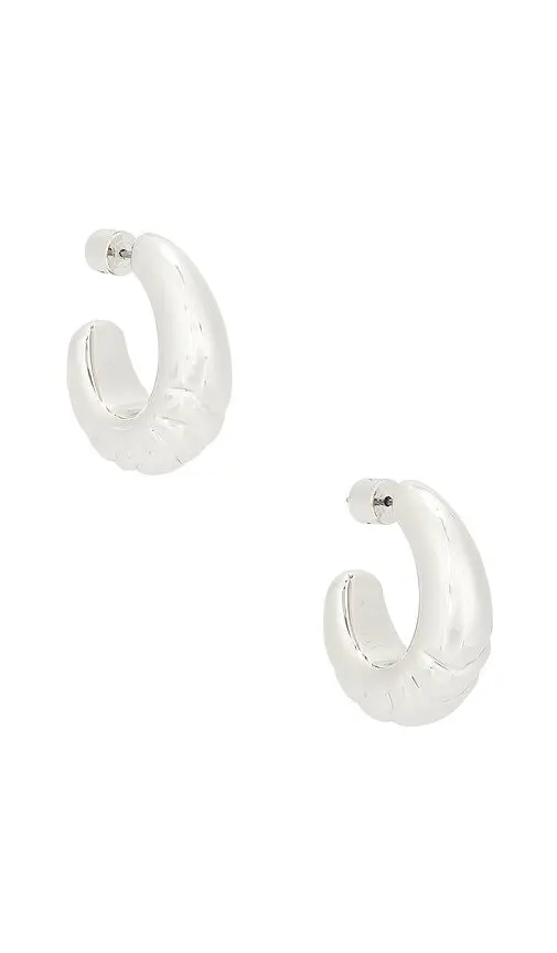 Jenny Bird Slim Nelle Hoops - Metallic Silver