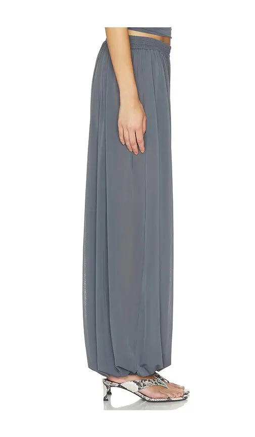 Ronny Kobo Balloon Leg Chiffon Trousers - Charcoal