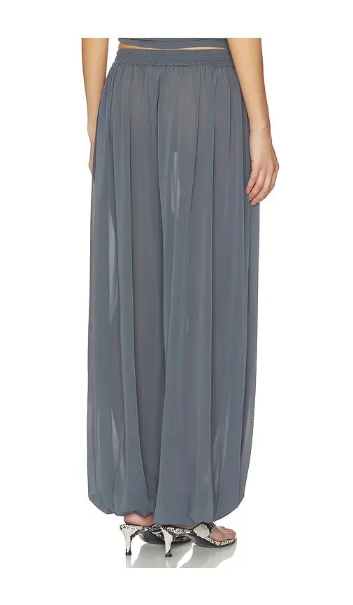 Ronny Kobo Balloon Leg Chiffon Trousers - Charcoal