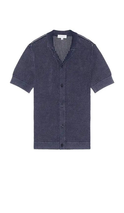 Central Park West Henry Snow Wash Camp Shirt In . Also