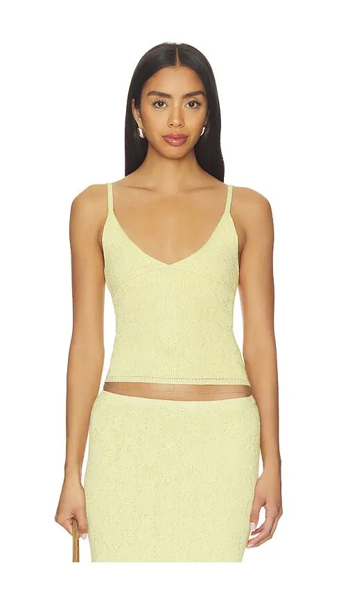 ASTA RESORT Pointelle Carolina Camisole - Lemon