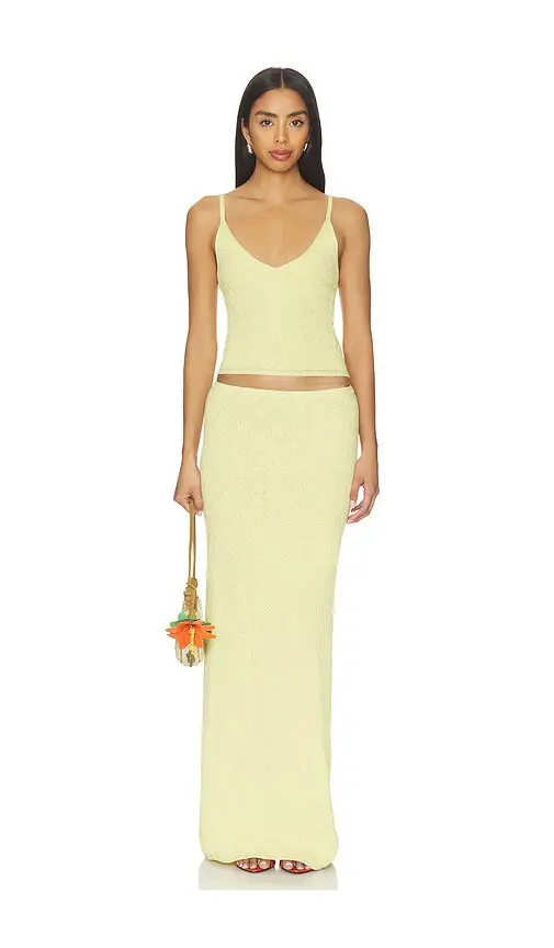 ASTA RESORT Pointelle Carolina Camisole - Lemon