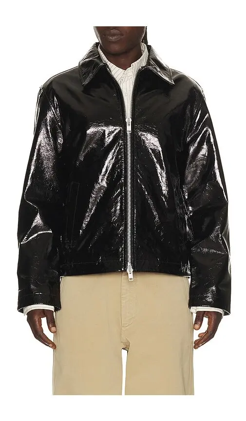 SUNFLOWER Leather Zip-up Jacket