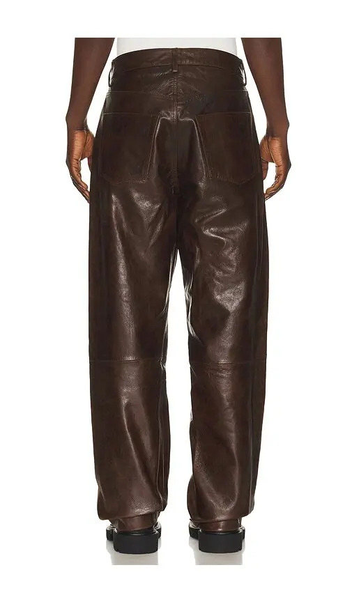 SUNFLOWER Wide Twist Leather Trousers