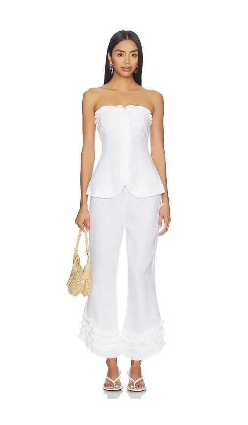 Posse Florence Strapless Top - White