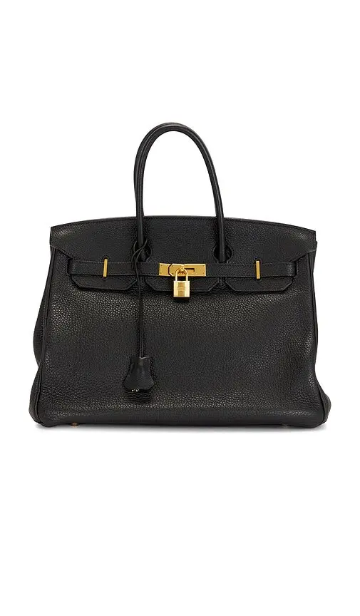 FWRD RENEW Hermes Togo Birkin 35 Retourne Handbag - Black