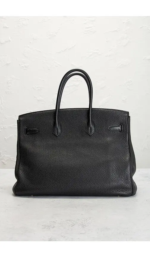 FWRD RENEW Hermes Togo Birkin 35 Retourne Handbag - Black