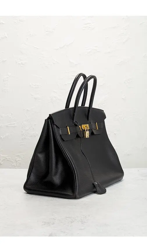 FWRD RENEW Hermes Birkin 35 Retourne Handbag - Black