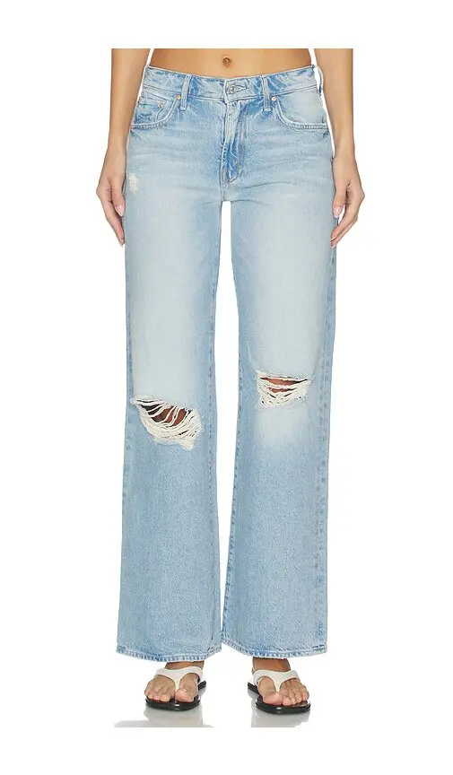 MOTHER The Mid Rise Maven Sneak Jeans - Blue