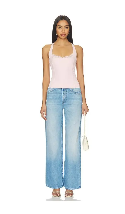 Free People Lace Trimmed Camisole - Pink