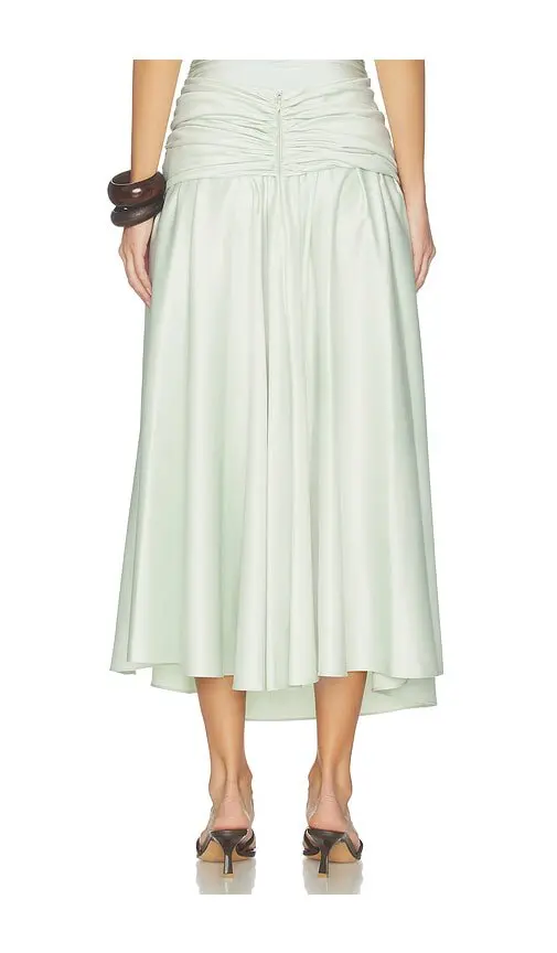 Simkhai Gianna Draped Midi Skirt