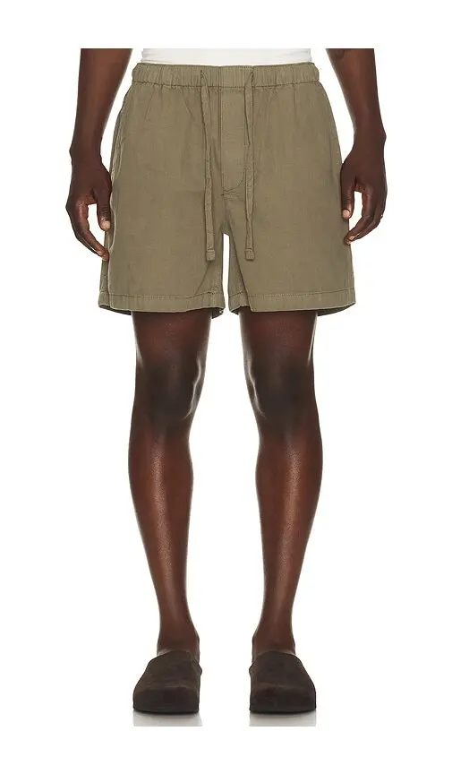 FRAME Canvas Drawstring Shorts - Army