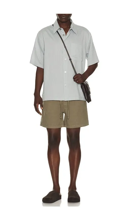 FRAME Canvas Drawstring Shorts - Army