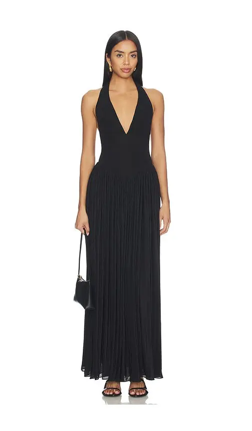 Misha Collection The Ophelia Jersey Gown - Black