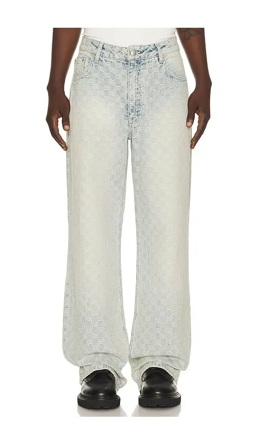 MISBHV Monogram Ocean Washed Denim Jeans - Blue