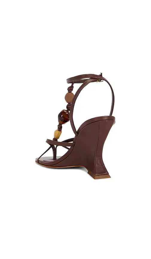 Schutz Amber Wedge Sandal - Brown