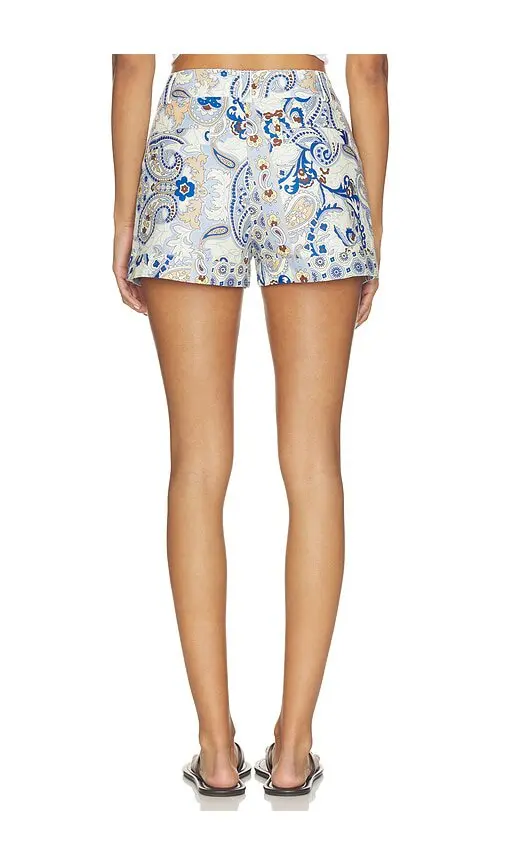 Central Park West Inez Paisley Belted Short