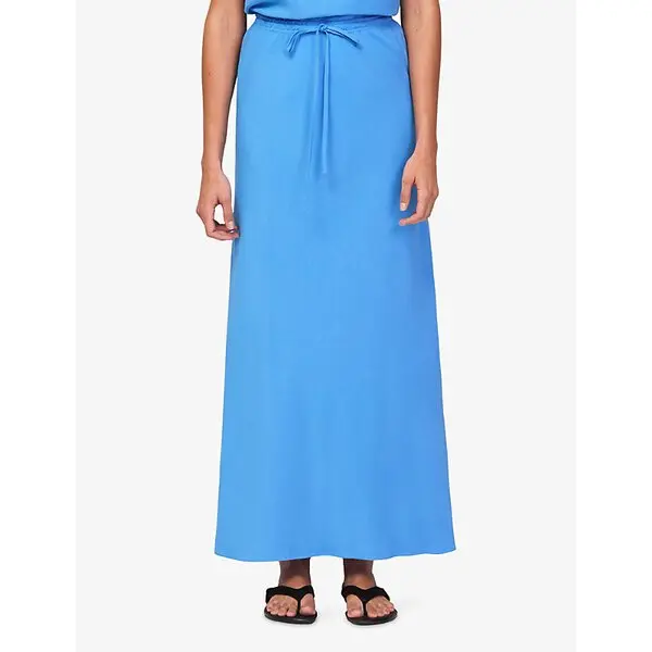 RO&ZO Woven Bias-cut Maxi Skirt