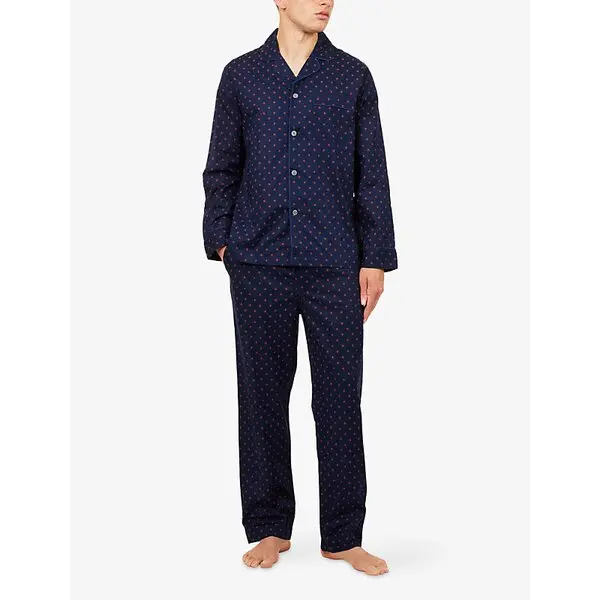 Derek Rose Nelson Classic-fit Cotton Pyjama Set
