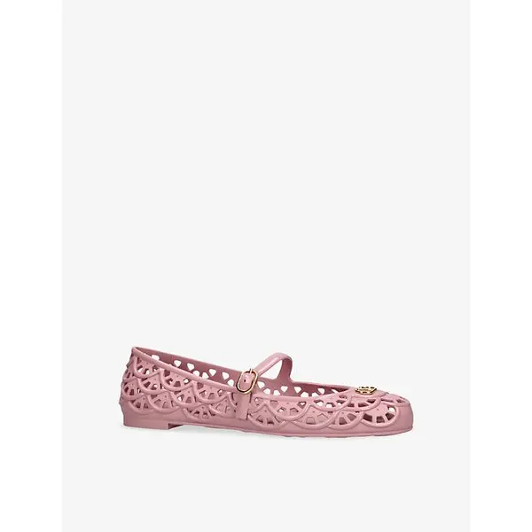 Valentino Garavani Scalloped Rubber Ballet Flats - Pink