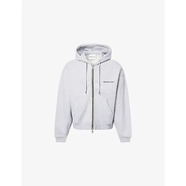 MKI MIYUKI ZOKU Logo-print Zip-up Hoodie - Grey