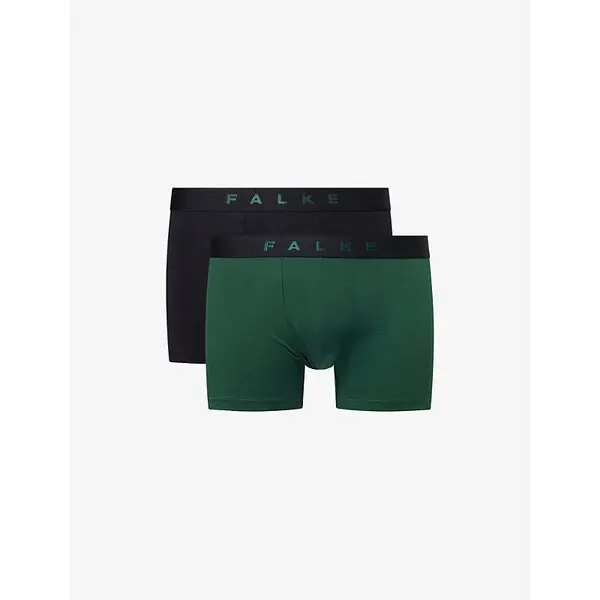 Falke Daily Comfort Pack Of Two Stretch-cotton Boxer Briefs - Sortiment