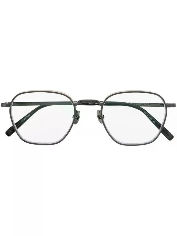 Matsuda Logo-engraved Square-frame Glasses - Black