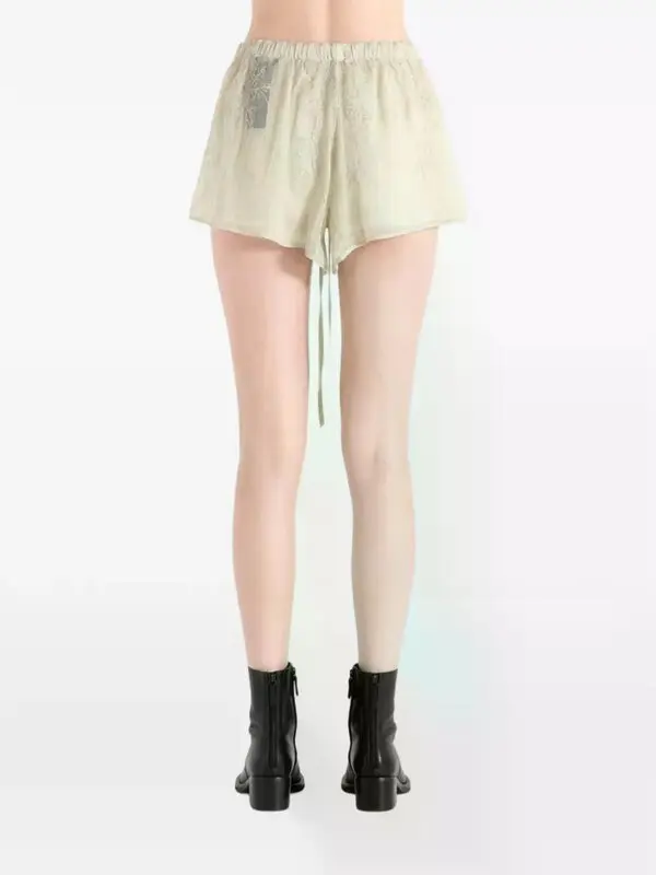 ANN DEMEULEMEESTER Nisa Embroidered Sheer Shorts