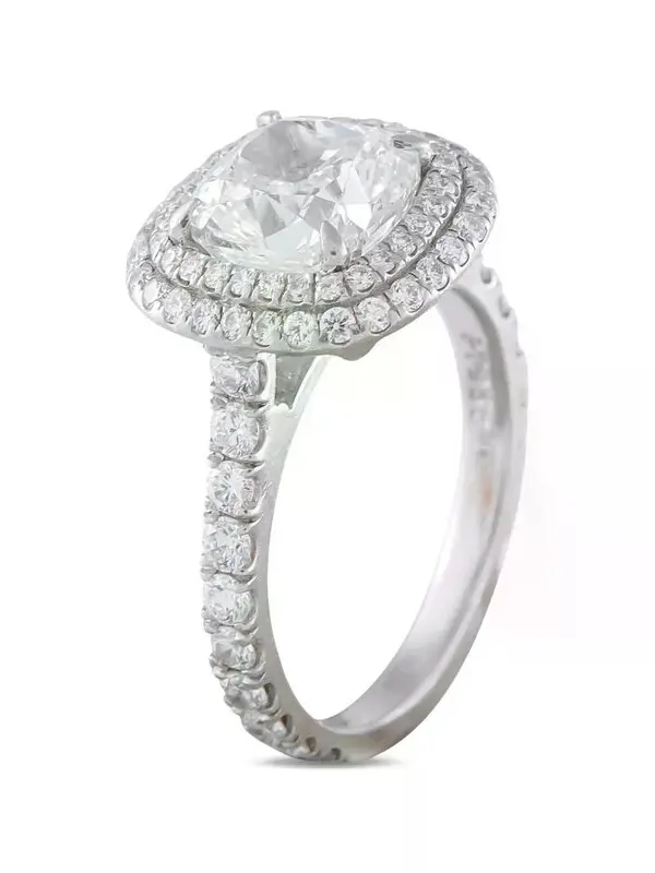 LB EXCLUSIVE Platinum Diamond Halo Ring