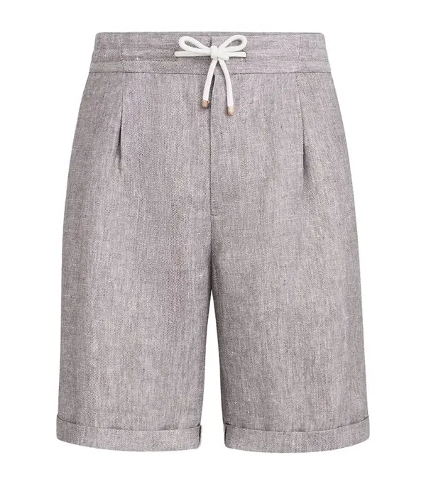Brunello Cucinelli Hemp-linen Bermuda Shorts