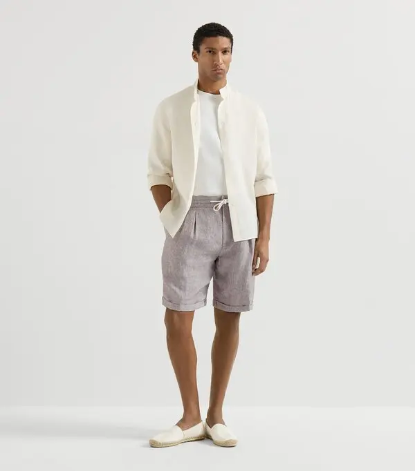 Brunello Cucinelli Hemp-linen Bermuda Shorts