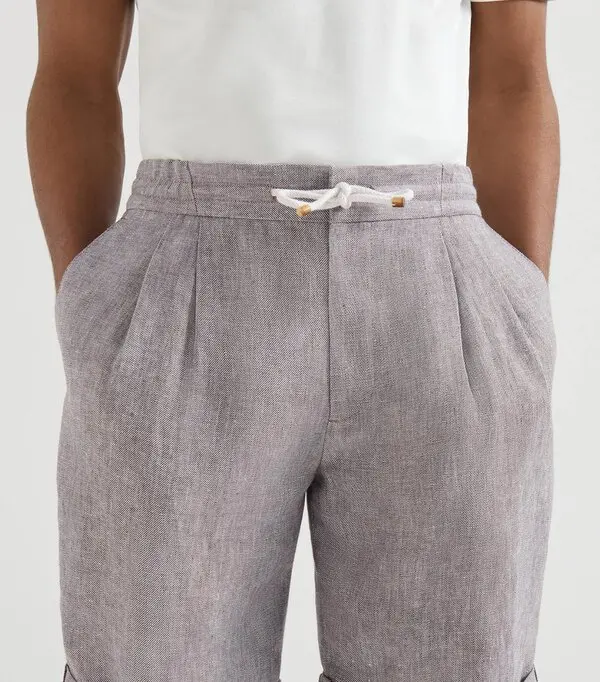 Brunello Cucinelli Hemp-linen Bermuda Shorts