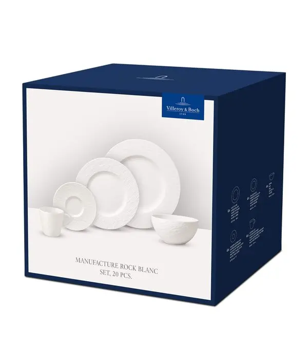 VILLEROY & BOCH Manufacture Rock Blanc 20-piece Tableware Set