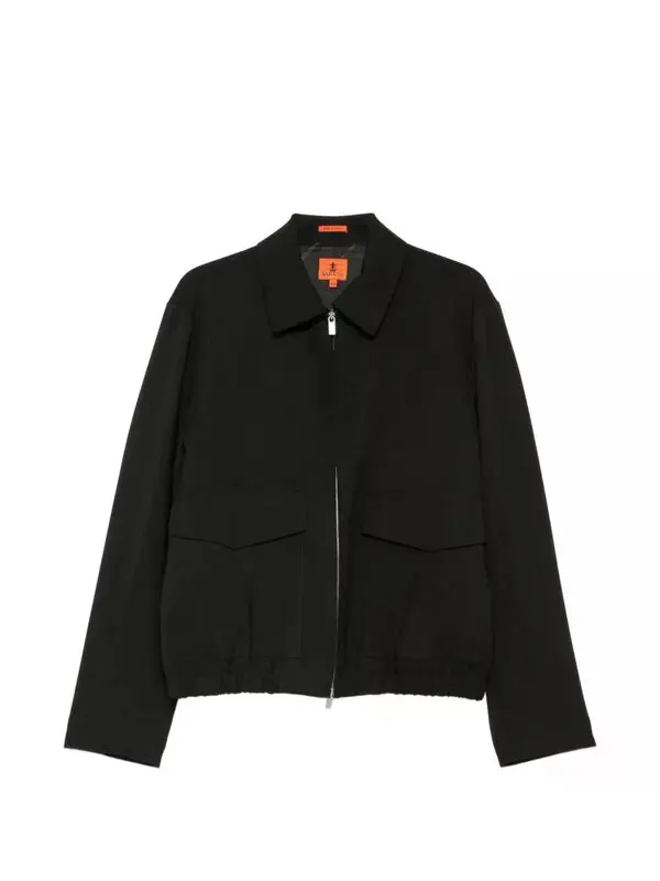 Barena Venezia Magan Zip-up Flap-pocket Jacket - Black