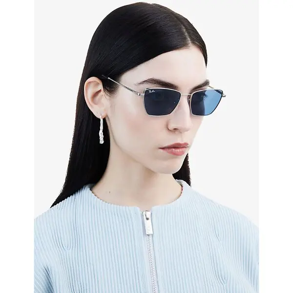 Ray-ban Irregular-frame Metal Sunglasses - Silver
