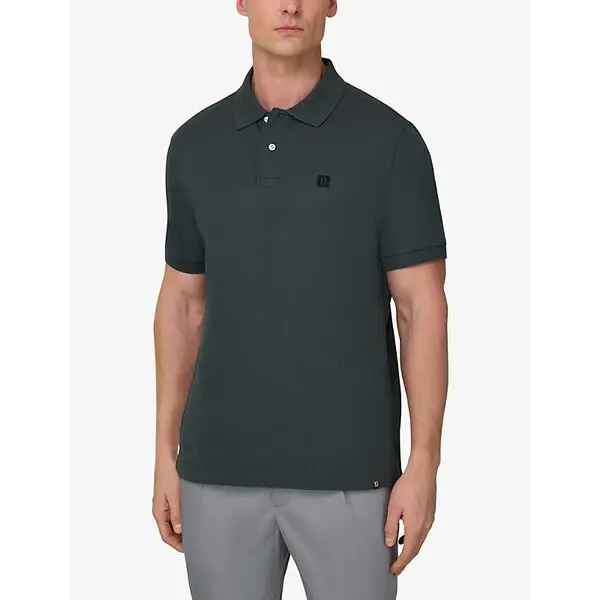 Boggi Milano Logo-flocked Regular-fit Cotton-piqué Polo Shirt