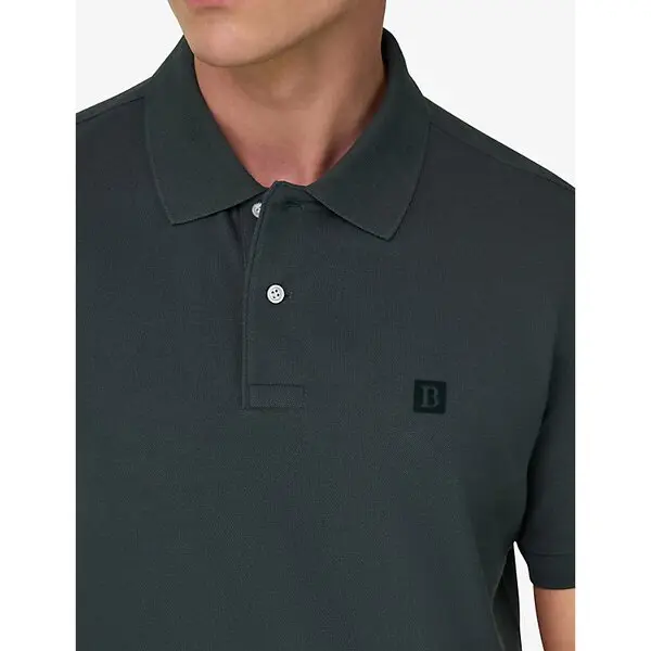 Boggi Milano Logo-flocked Regular-fit Cotton-piqué Polo Shirt
