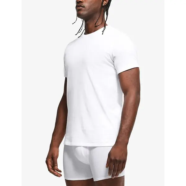 SKIMS Basic Lightweight Crewneck Pack Of Three Cotton-jersey T-shirts