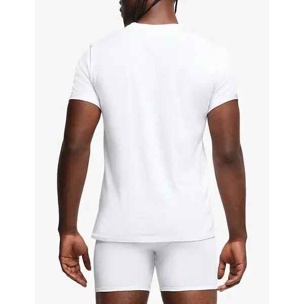 SKIMS Basic Lightweight Crewneck Pack Of Three Cotton-jersey T-shirts