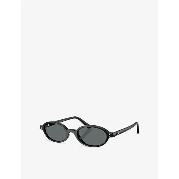 Ray-ban Rb4472 Oval-frame Injected Sunglasses - Black