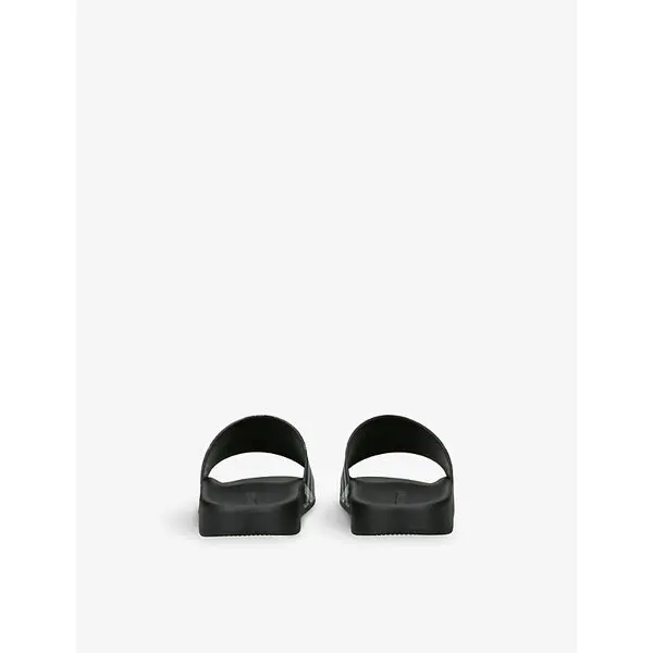 Burberry Checked Rubber Sliders - Black/comb