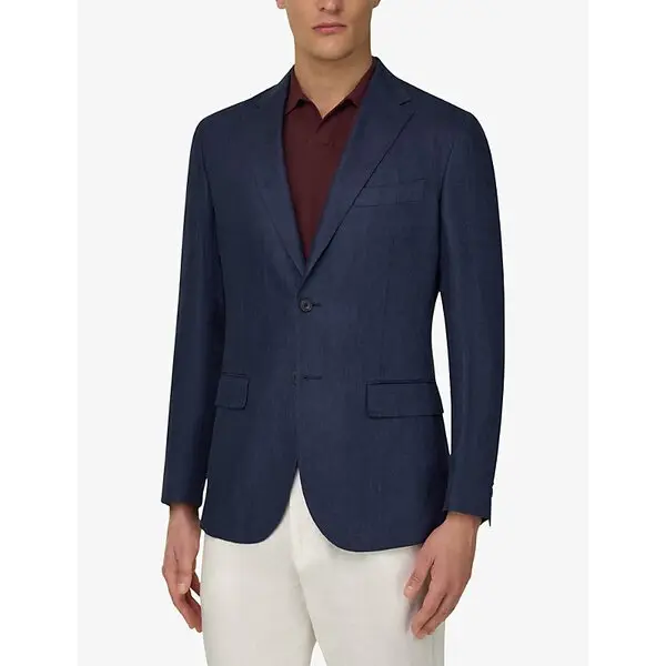 Boggi Milano Micro-textured Linen Jacket