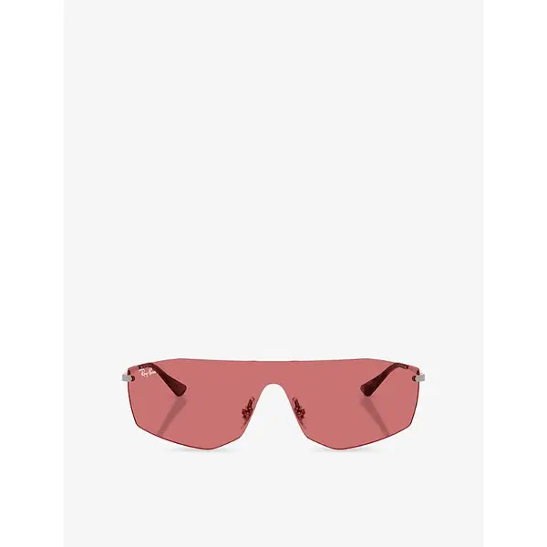 Ray-ban Irregular-frame Metal Sunglasses - Grey