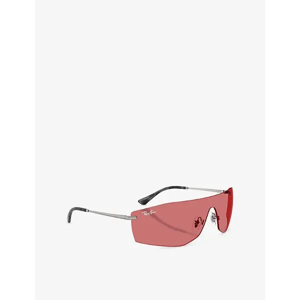 Ray-ban Irregular-frame Metal Sunglasses - Grey