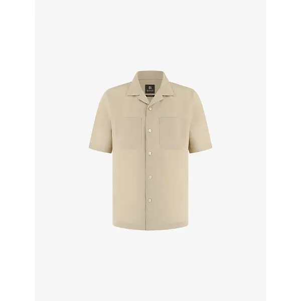 Boggi Milano Camp-collar Regular-fit Linen Shirt