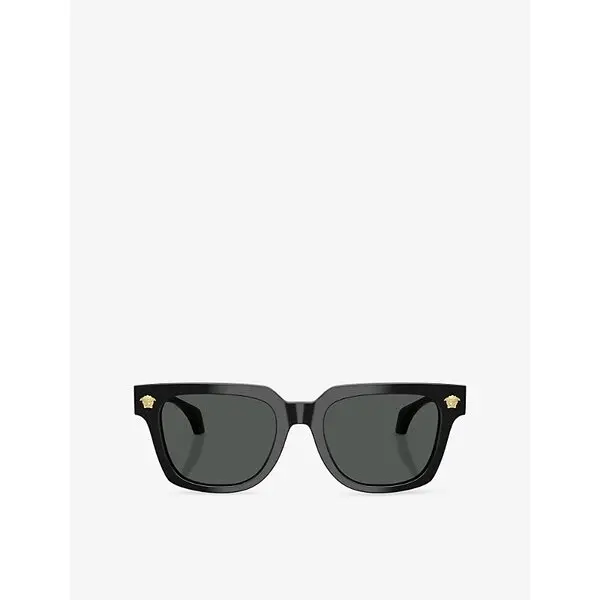 Versace Ve4510u Square-frame Acetate Sunglasses - Black