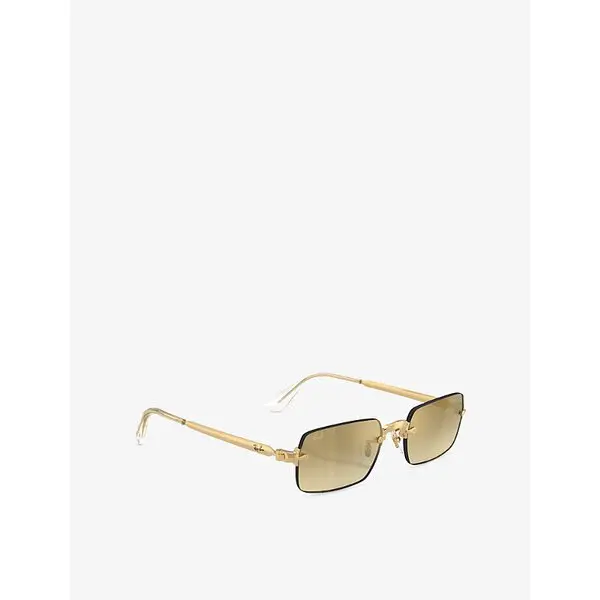 Ray-ban Rb3928 Rectangle-frame Metal Sunglasses