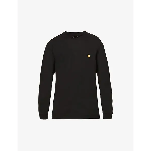 Carhartt Work In Progress Chase Logo-embroidered Cotton-jersey T-shirt - Black