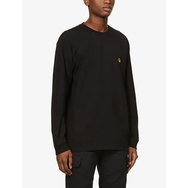Carhartt Work In Progress Chase Logo-embroidered Cotton-jersey T-shirt - Black